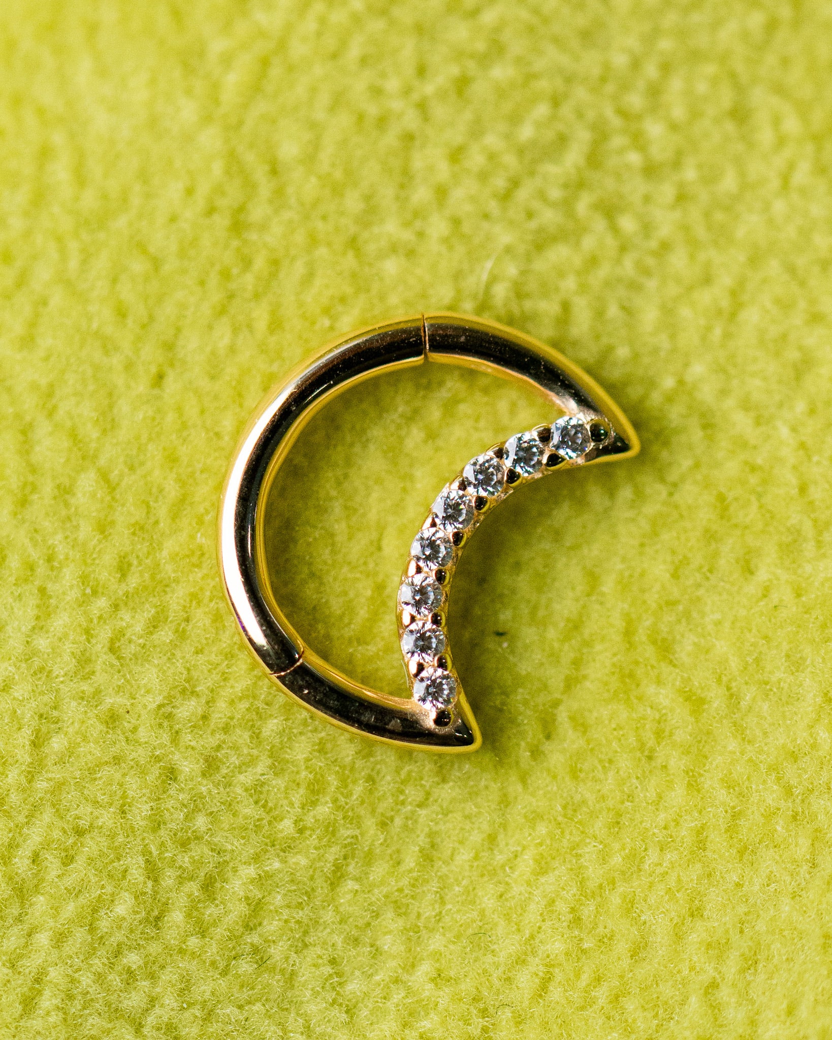14K Moon Hinge Hoop – APT. 144