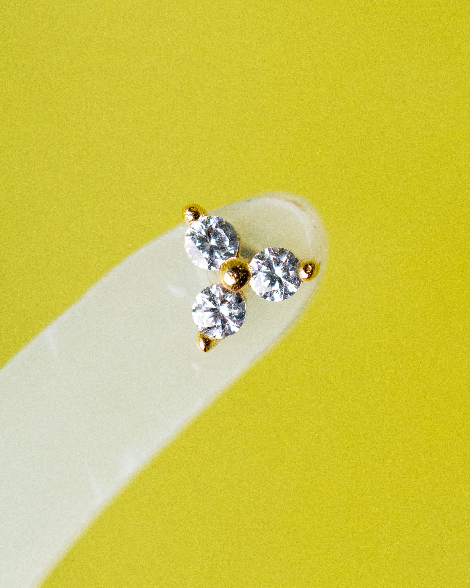 14K Diamond Tri Stud – APT. 144